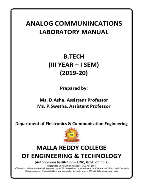 Analog Communications Lab Pdf