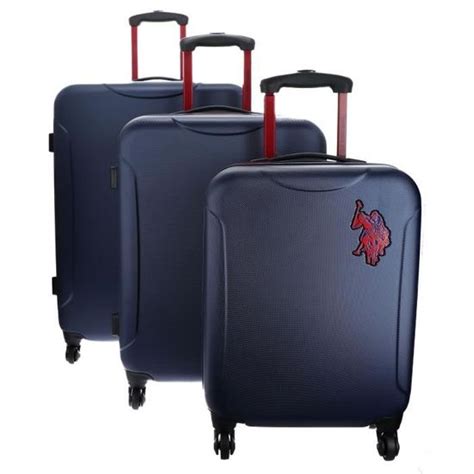 Valise rigide U S POLO ASSN NewLeader Bleu foncé x x cm roulettes silencieuses