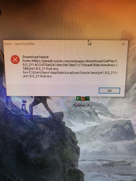 Cant Install Optifine Java Keeps Giving Me An Error Roptifine