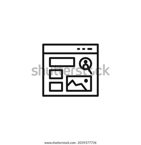 image layout website wireframe icon stock vector royalty free