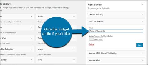 how to add a table of contents for posts and pages in wordpress