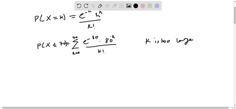 Solved Suppose That X Has A Poisson Distribution With H 80 Find The