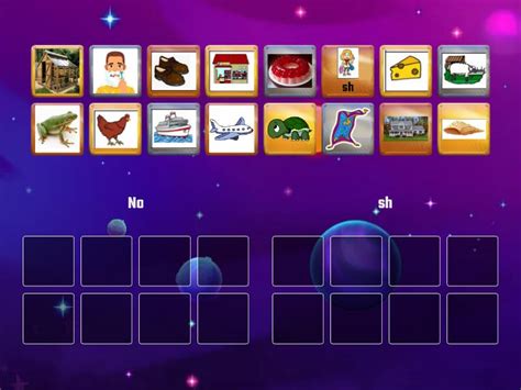 Sort The Sh Words In The Correct Boxes Group Sort