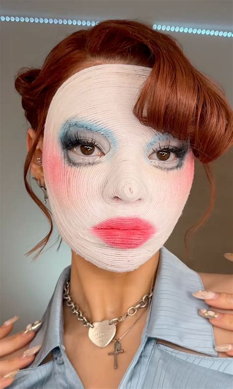 This Creepy Yarn Face Makeup Trend Is Taking Over Tiktok And The