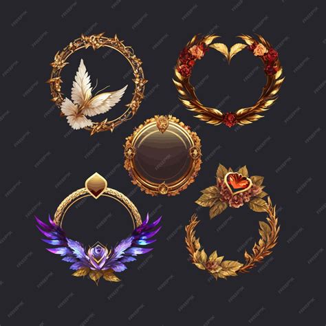 순위 프레임 Ui 게임 경계는 Rpg 게임 아바타 게임 Ui Ux 현대 요소에 대한 진화 프레임입니다 프리미엄 벡터