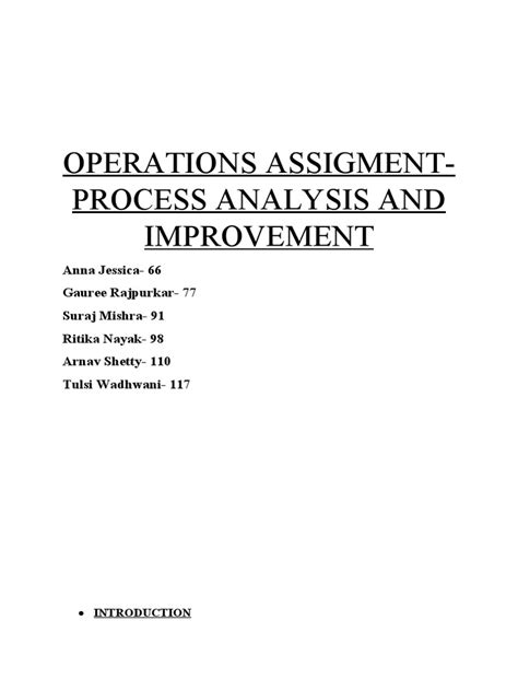 process flow analysis and improvement op pdf marketing business
