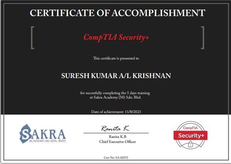 Cybersecuritytraining Comptiasecurityplus Cybersecurity Suresh Kumar Krishnan