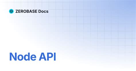 Node API ZEROBASE Docs