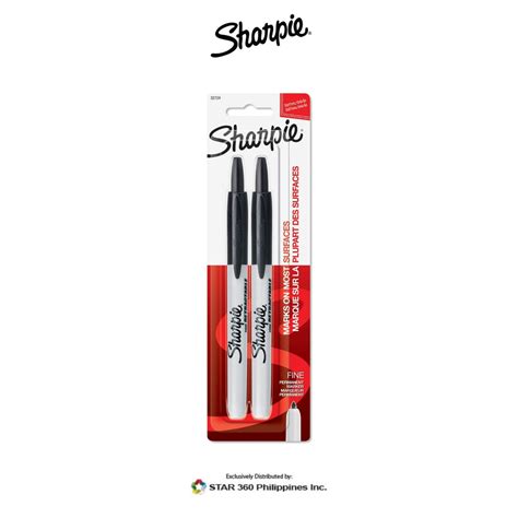 Sharpie Retractable Fine Marker Black Sets Star 360