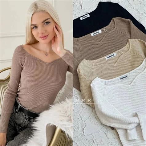 Кофтинки з вирізом — ціна 420 грн у каталозі Лонгсліви Купити жіночі речі за доступною ціною на