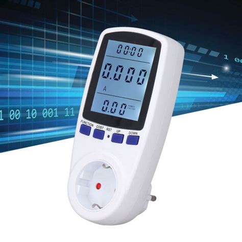Electricity Usage Monitor Data Memory Power Meter Multifunctional Backlit Display Eu Plug 230v