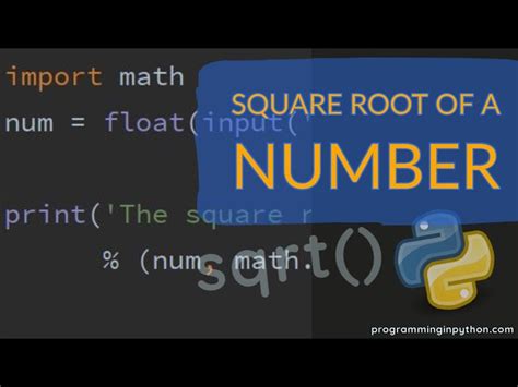 3 Examples Of Python Square Root Sqrt Function Of Math Square Root In