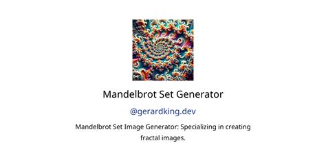 Mandelbrot Set Generator Gpts Features And Functions Examples And
