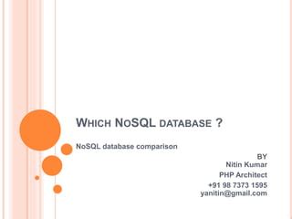 Which No Sql Database PPT