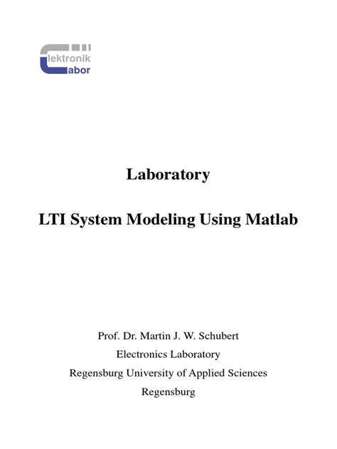 Pdf Lab Lti System Modeling Using Matlab Dokumentips