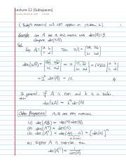 Lecture Subspaces Pdf Lecture Subspaces Thursday October AM Course Hero