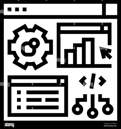 Software Erp Line Icon Vector Illustration Stock Vector Image Art Alamy