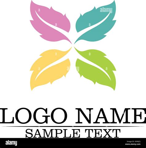 Eco Tree Leaf Logo Template Stock Vector Image Art Alamy