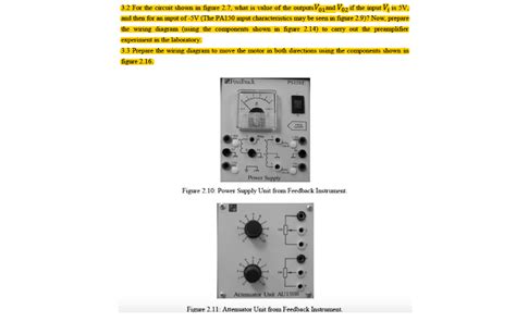 Solved 3 Pre Lab Assignments 3 1 The Comparator And Gain