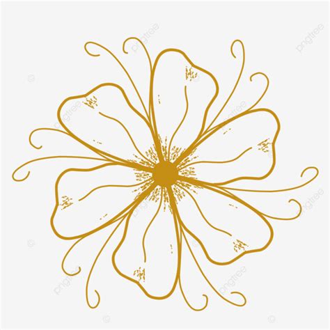 꽃 라인 아트 꽃 그림 장식 추상적인 디자인 Png 일러스트 및 이미지 에 대한 무료 다운로드 Pngtree