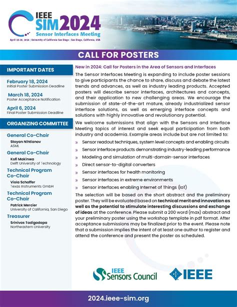 Ieeesim2024 Cfp Sensors Interfaces Ieee Sensors Council