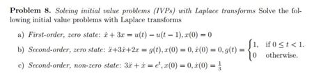 Solved Problem 8 Solving Initial Value Problems Ivps With