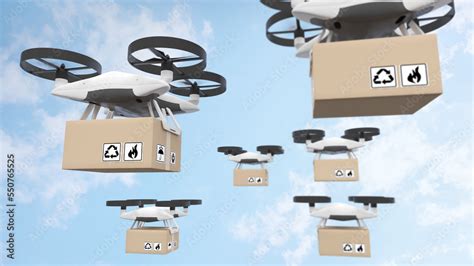 ภาพประกอบสต็อก Using Technology To Control Long Distance Transport Drones Remote Land Transport