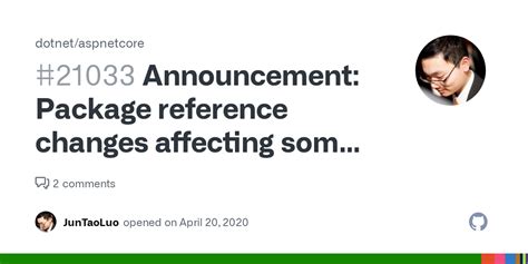 Announcement Package Reference Changes Affecting Some Extensions Packages Issue