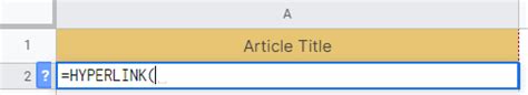 How To Use HYPERLINK Function In Google Sheets Step By Step