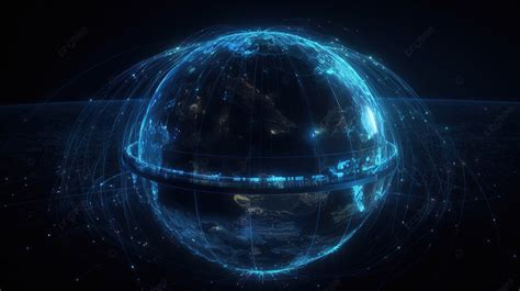 지구본은 라인 네트워크 위에 있습니다 자세한 가상 행성 지구의 3d 그림 기술 디지털 글로브 세계 고화질 사진 사진 배경 일러스트 및 사진 무료 다운로드 Pngtree