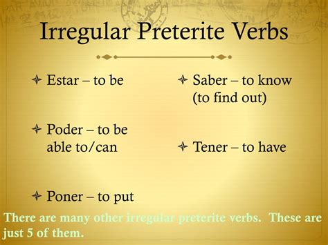 Ppt Irregular Preterite Verbs Powerpoint Presentation Free Download Ppt Irregular Preterite Verbs Powerpoint Presentation Free Download