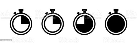 스톱 워치 흰색 배경에 고립 된 벡터 클립 아트 검은 편평한 아이콘 상징에 대한 스톡 벡터 아트 및 기타 이미지 상징 전화 사용 정확성 Istock