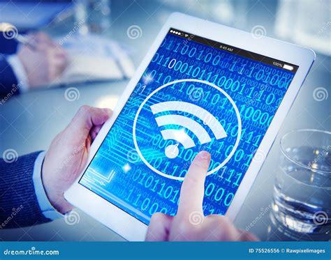 WiFi Wireless Network Security Simple Abstract Concept Wifi Connection Signal Symbol And A