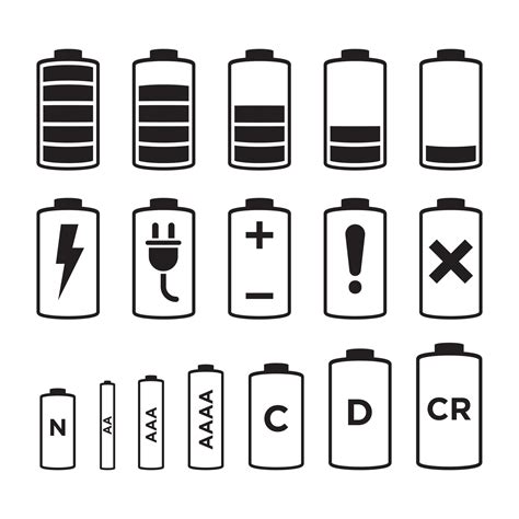 Battery Indicator Icon Design Battery Size Sign Vector Design Element