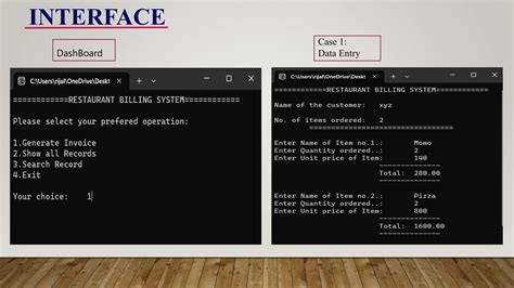 Restaurant Billing System Project C Program Pptx