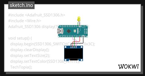 Tech Topia Logo Display Wokwi Esp32 Stm32 Arduino Simulator