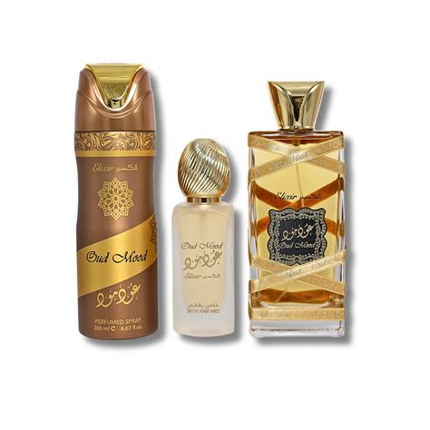 Lattafa Oud Mood Elixir T Set With Edp 34floz Perfume Spray 667
