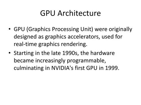 ppt gpu architecture and programming powerpoint presentation free