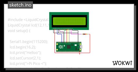 LCD With Pico Wokwi ESP STM Arduino Simulator