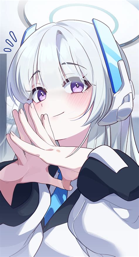 Neng Meng Noa Blue Archive Blue Archive Commentary Highres 1girl Blue Necktie Blush