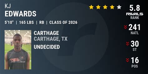 Kj Edwards 2026 Running Back