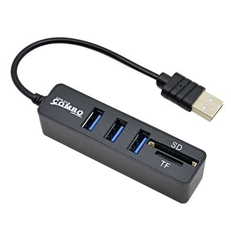 Multifunctional Ports Usb Hub Mbps On Off Micro Sd Cf Card Reader For Laptop Computer
