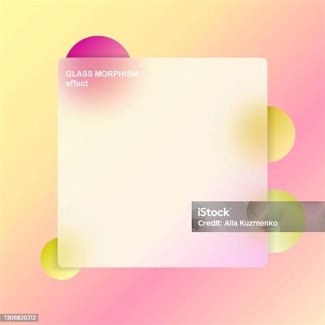 유리 모형성 벡터 효과와 현대적인 배경 투명 유리 카드 디자인 유리 형태 트렌드 스타일 흐리게 그림자와 흰색 원 추상 배너 벡터 일러스트레이션 0명에 대한 스톡 벡터 아트