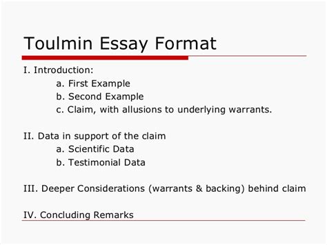 Toulmin Model What Do You Mean Toulmin Model What Do You Mean