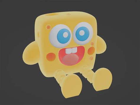 Q Version Spongebob Squarepants Desk Ornament By 猫巾 Makerworld Download Free 3d Models