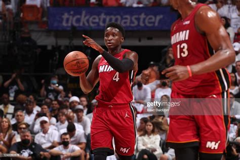 Victor Oladipo Of The Miami Heat Looks On During The Game Against The