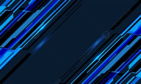 Abstract Blue Neon Cyber Geometric Dynamic Technology On Black Design