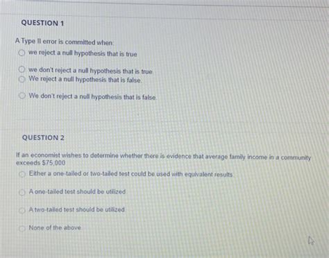 Solved A Type I Error Is Committed When We Reject A Null