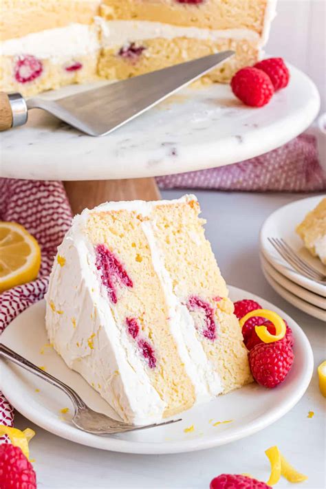 Lemon Raspberry Layer Cake