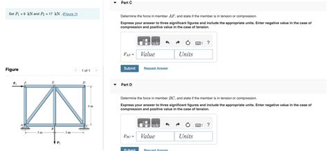 Solved Set P1 9kn And P2 17kn Figure 1 Determine The